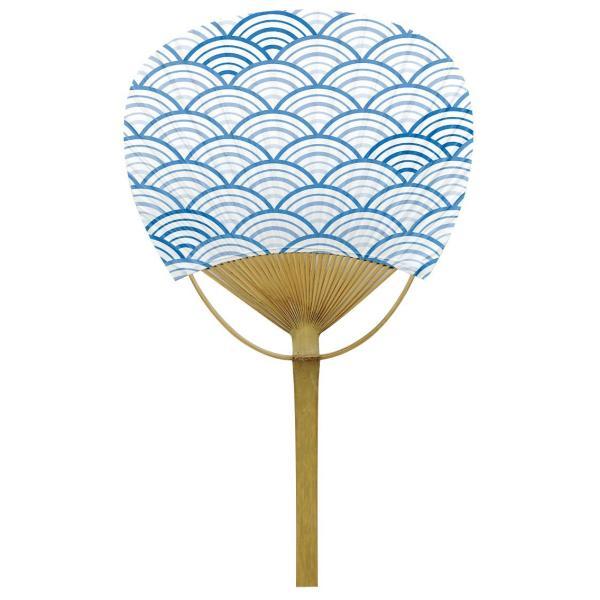 四国団扇 うちわ 波紋 約20×32cm