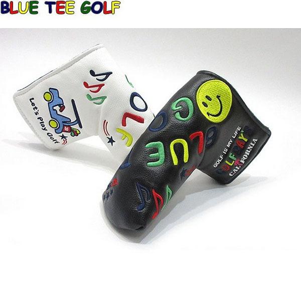 BLUE TEE GOLF/ブルーティーゴルフ スマイル＆カート HC-012 パターカバー ブレード用素材：素材:合成皮革　　内側（ボア仕上げ）マジックテープ式開閉※モニターの環境により実物と色が異なって見える場合がございます、予めご了承...