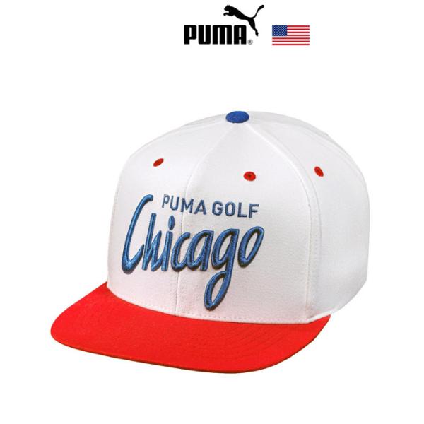 プーマ PUMA フラット キャップ シカゴシティー 110 スナップバック 022960-01 AC3725 USモデル3D刺繍「シカゴ」ロゴ。プーマゴルフ限定版シカゴP110スナップバックキャップ。日本未発売モデル。素材：コットン60％...