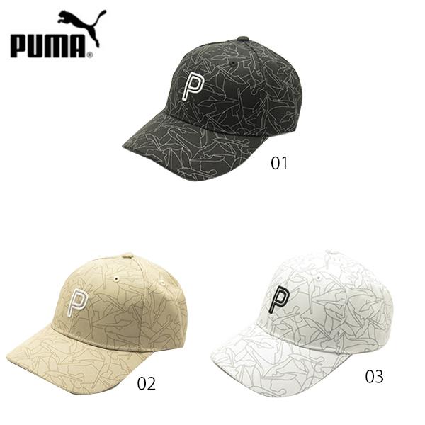 プーマ　PUMA グラフィックキャップフロントの「P」マークが目を引く、ゴルフキャップカラー：01：ブラック02：ベージュ03：ホワイト※モニターの環境により実物と色が異なって見える場合がございます、予めご了承ください。※型崩れの恐れがある...