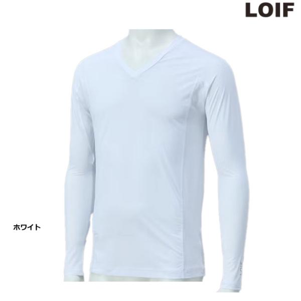 LOIF HYOON Ventilation Vネックシャツ YL1685『UVカット99％！持続冷感でずっと快適。なめらか生地で心地いい。』 暑い季節でもさらりと快適な着心地を提供する 持続涼感ハイネックアンダーシャツ。細いナイロン糸を使...
