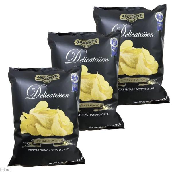 パパス アルジェンテ デリカテッセン ポテトチップス 500g×3袋商品の特徴◆スペイン産◆500g商品の詳細◆1924年創業のスペインの老舗メーカーによるポテトチップスです。◆堅めのパリっとした歯応えと、素材の味を感じるシンプルなうす塩味...