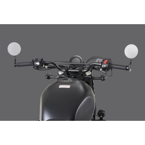 スクランブラー ハンドル品番：0SS-ZD-63352メーカー：デイトナ協力会社：Dope取付時間：0.5H約20ｍｍローハンドル。材質・仕様:スチール製、マットブラック仕上げ。CL用スイッチボックス穴開け加工済み。位置決めマークあり。ハン...