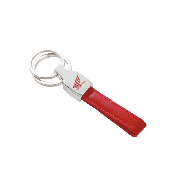 【Honda (ホンダ)】 0SYEP-N99-RF ポスト投函便　リング着脱キーホルダー　レッド【品番】0SYEP-N99-RFカラー：レッド【素材】皮革、金属●ワンアクションでリングごとキーが着脱でき、タンクやイグニション回りの傷が気に...