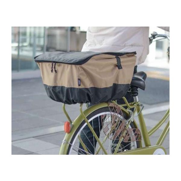 ツートンカラーの後ろ用バスケットカバー上方向に伸縮させられるので荷物の容量が増えた時でも使用できるカバーです。■カラー：グレー/ブラック(HGY/BK)、ベージュ/ブラック(BE/BK)■適合カゴサイズ目安・深さ：約23〜26cm・カゴ周囲...