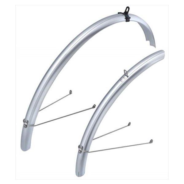 【asahi(アサヒ) 】 【4562333408718】 66408000 フルフェンダー700Cポリカーボネイト製前後セット シルバー700Cに対応した割れにくいポリカーボネイトフェンダー。衝撃安全機構が付いているので安心。注意事項※前...