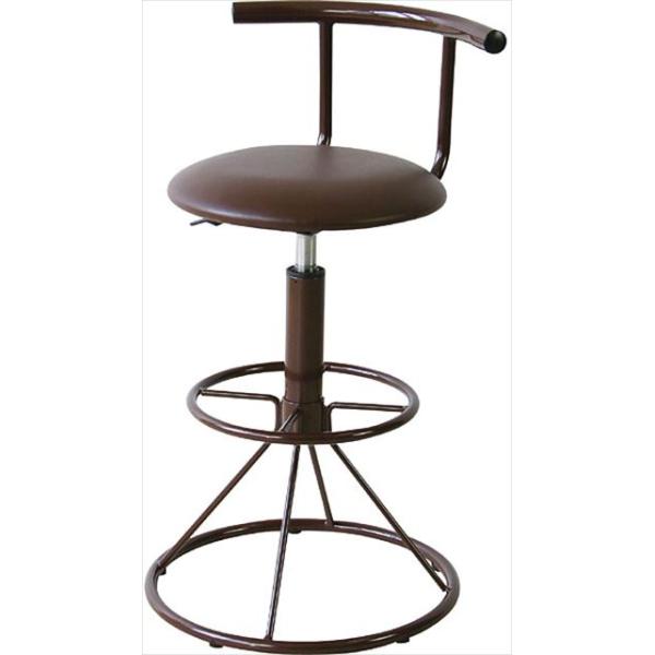 東谷 あづまや  【4985155143399】 PC-105BR キリク キッチンハイチェアカラー：ブラウンサイズ(cm)：W41×D44×H74-85×SH57-68小箱入：小箱入スペック：スチール(粉体塗装) ソフトレザー組立：組立式...