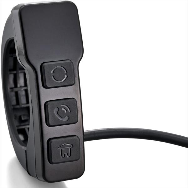 モトスマートモニター551(品番：25043)専用のオプションリモコン。電圧表示に対応し、車両状態の確認をサポートします。手元で画面操作ができるため、走行中の画面切り替えをスムーズに行えます。リアカメラ装着時には、リアカメラ画面への切り替え...