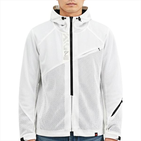 DJ-030 ワイドメッシュパーカー ホワイト XLサイズ 通気性に特化したワイドメッシュパーカーです。軽量で動きやすい設計により、真夏のライディングでも涼しさを保ちながら快適に着用できます。上部には伸縮性と肌触りに優れたジャージ系素材を、...