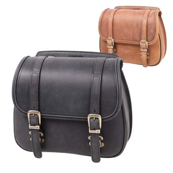 素材：牛革（オイルレザー）SIZE：H27×W34×D11.5(cm)カラー：ブラック、ブラウン容量：7.5L付属品：レインカバー×1・取付けベルト×2注意点 ■取付け使用時の注意点■▼経年変化やご使用による製品の劣化・損耗は避けられません...