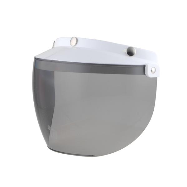 【DIN MARKET】 【4589975580558】RT-1N SHIELD ホワイト／スモーク【RT-1N SHIELD】・3スナップ式のフリップアップシールド。・映画『マッドマックス』に登場するジム・グースを彷彿とさせるディティール...