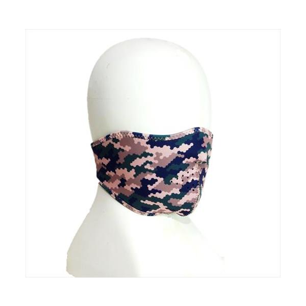 定形外 RIDEZ　ライズ  【4527625103023】 NEO FACEMASK RFM13 DIGI CAMO GR　フェイスマスク　カモグリーンNEO FACEMASK顔の形に立体裁断されたネオプレンハーフマスク。ウェットスーツに...