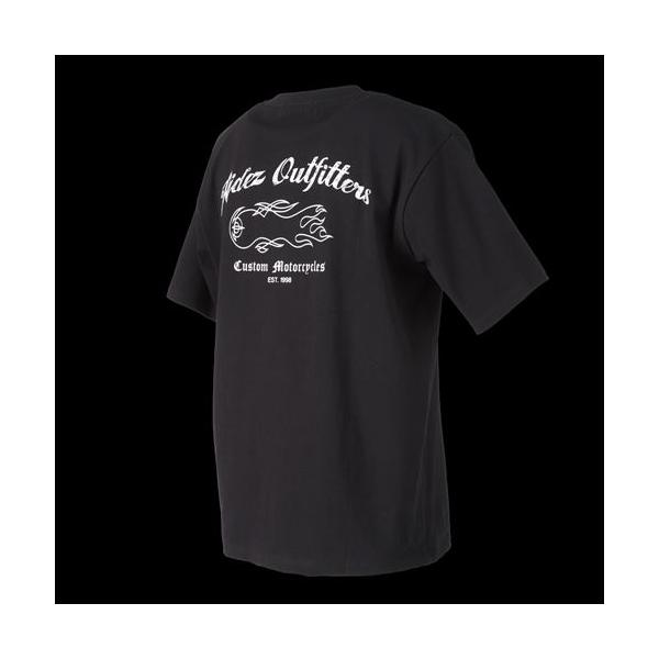 RIDEZ　ライズ  【4527625113831】 RIDEZ FLAME LINE TEE BK M RD7001　Tシャツ　ブラック　MサイズRIDEZのモーターサイクルTシャツが新たにラインナップ！しっかりめのボディでヨレにくいデイ...
