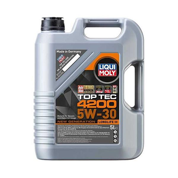 LIQUI MOLY（リキモリ）  【4100420209048】  TopTec4200 5W30 5L (20904)優れた清浄分散せいによりエンジンをクリーンに保つローフリクション・エンジンオイル。アウディ、BMW、メルセデス、VWグ...