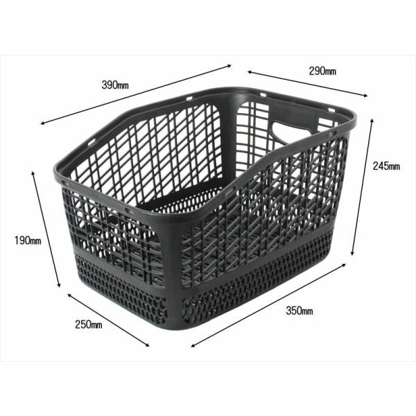 【サギサカ】 【4973291489716】 48971 樹脂製リヤバスケット 27Ｌ　フ゛ラック樹脂製リヤバスケットｂｉｇ27リットル金具付 高×幅×奥 245×270×395ｍｍカラーフ゛ラックサイズ27l(l)商品の詳細な情報について...