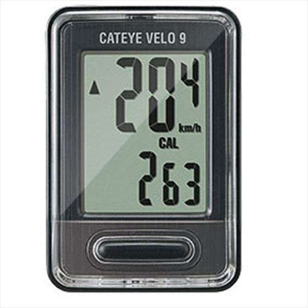 　 【4973291708459】 70845 ＣＡＴＥＹＥ（キャットアイ） サイクルコンピュータ ＣＣ−ＶＬ820 ＶＥＬＯ9　ブラック■消費カロリー・ｃｏ2削減量が計測できる入門用有線式コンピュータ■大きく見やすい大型液晶画面■雨天走行...