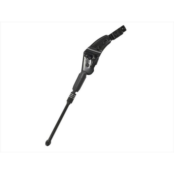 ディスク付きバイクなど幅広く対応チェーンステーとシートステーの取付け幅や角度を自由に調整可能これ一本で様々な車体に取付可能なシンプルサイドスタンド商品カラー：ブラック材質:アルミニウム適応サイズ:26インチ-28インチシートステー:22mm...