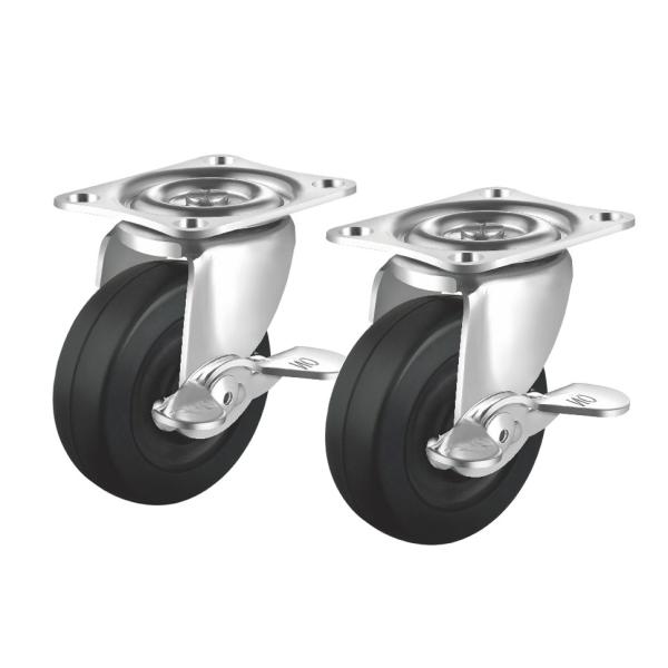 【お取り寄せ商品(納期は別途回答)】サプライサンワサプライ汎用キャスター 75mm径 2個セット (ストッパー)サブコード:CST75EFRST2