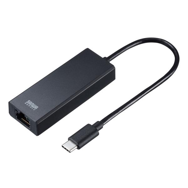 【お取り寄せ商品(納期は別途回答)】周辺機器サンワサプライUSB3.2 Type-C-LAN変換アダプタサブコード:USBCVLAN6BK