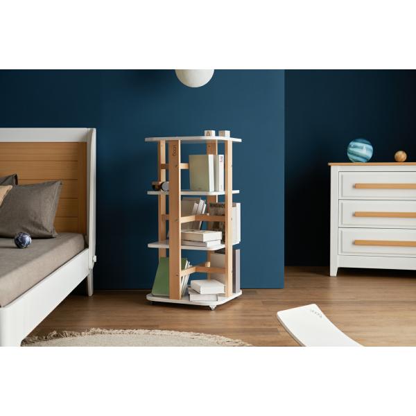 Boori ブーリ ティディ ロータリーブックシェルフ アーモンド&amp;ホワイト BK-TIRB 【代金引換対象外】ブーリ BOORI キッズ用 子供用 ティディ ロータリーブックシェルフ 本棚 アーモンド&amp;ホワイト 子育て B...