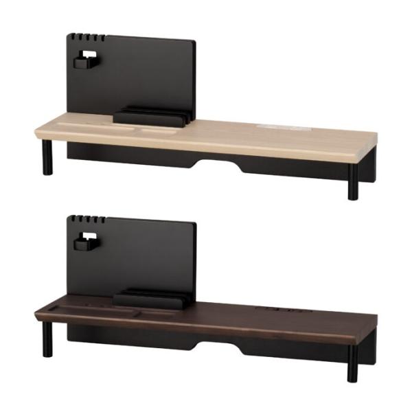 Spec品番KWA-575 WWBKKWA-675 KGBKサイズW600×D180×H240ｍｍ主素材ホワイトオーク突板プリント化粧板特徴ケーブルスリット腕時計置きタブレット/スマホスタンドペンホルダー×2メガネ置き2口コンセント(1,5...