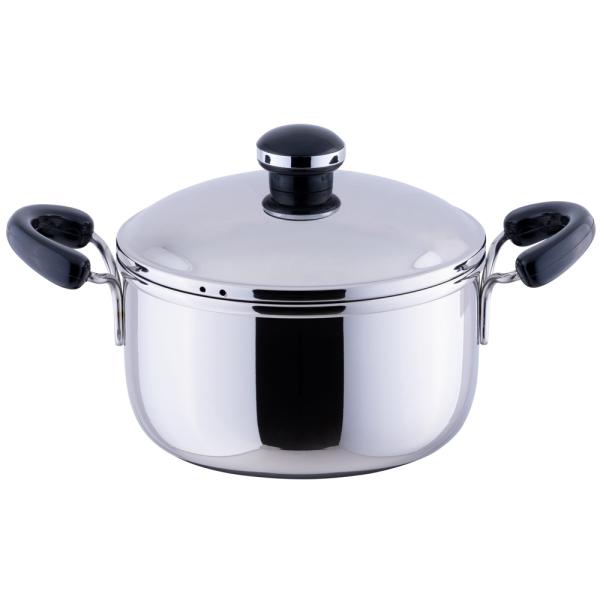 『Spec』サイズ・容量：16cm(1.7リットル・深さ9.0cm) 重量：約760g『Tag』宮崎製作所 Miyaco Objet オブジェ メーカー5年保証ミニシリーズ ミニオブジェ 深型両手鍋 OJ-35 OJ35 両手なべ ナベ10...