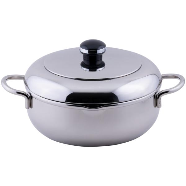 『Spec』サイズ・容量：22cm（3.0リットル・深さ8.5cm) 重量：約1200g『Tag』宮崎製作所 Miyaco Objet オブジェ メーカー5年保証ザ・テンプラ 両手鍋 OJ-45 OJ45 両手なべ ナベ てんぷら 天ぷら ...