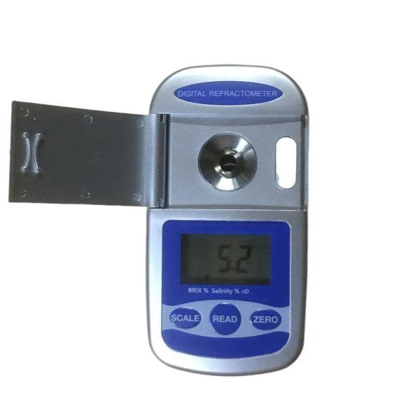 新商品　型番：PAR213一つ計器で高精度測定目盛3本 1台3役、糖度、塩分、屈折率を測定スペック糖度（Brix）測定範囲：0.0〜35.0%分解能：0.1%　測定精度：±0.2%食塩水、測定範囲：0〜28%分解能：0.1%　測定精度：±0...