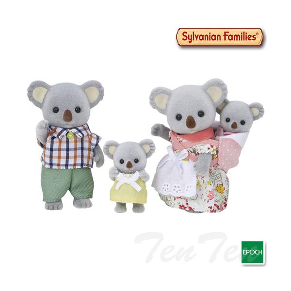 メーカー希望小売価格3,100円(10%税込時)【 即納品 】(即納品のみ同梱可。)シルバニアファミリーコアラファミリー大きなお耳がとってもかわいいコアラのファミリーのお父さん、お母さん、赤ちゃん（姉）、赤ちゃん（妹）のセットです。甘えん坊...