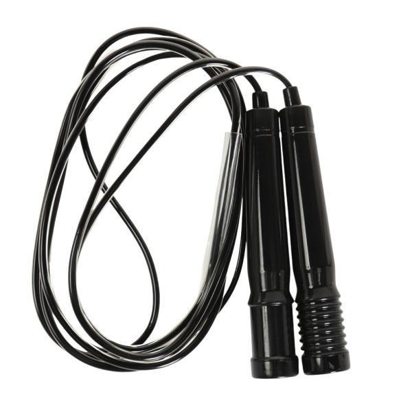 デビカ/なわとびの達人 103575 BK トレーニング ダイエット●素材:【ロープ・保護チューブ】PVC 【グリップ】PP 【おもり】スチール/PVC 【回転パーツ】PE 【なまえシール】紙●日本製●サイズ:全長2m70cm●特徴・Wウエ...