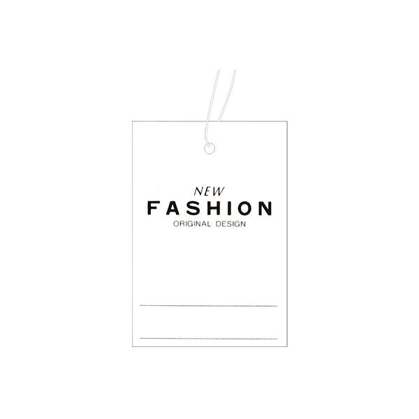 ＜仕様＞●品番：18-3675●品名：提札　四角型　高級　FASHION●包装形態：500枚箱入●サイズ：縦51mm×横35mm、紐-長さ約90mm●材質：アイボリー紙（360g/m2）●人絹糸(白)使用●片面柄(印刷)【ササガワ】