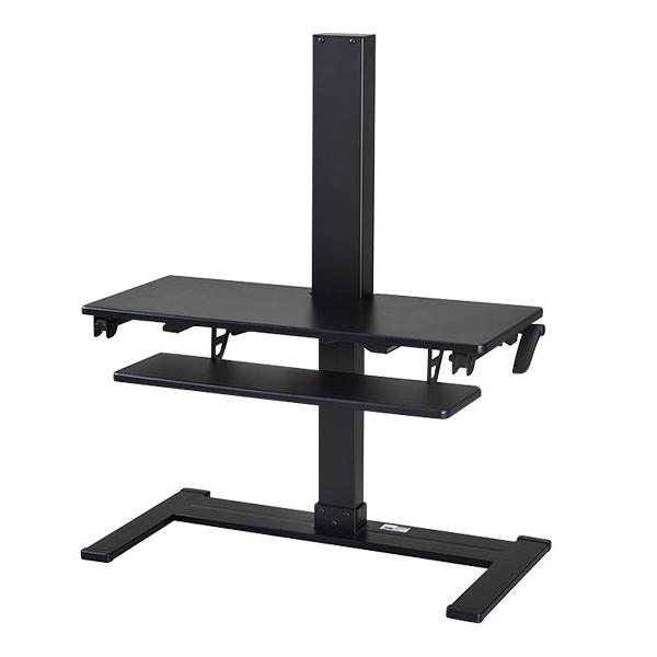 ■長時間の座り姿勢は疲労が蓄積しやすく、思考も固まりがちです。新しいワークスタイルで心も体もリフレッシュ！■デスクの上を有効活用できる省スペース設計！■既存のデスクに乗せるだけ。設置がカンタン。■ガス圧式でラクラク調節！レバー操作で、昇降を...