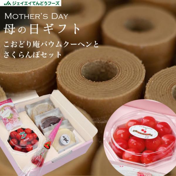 【発売日：2026年05月05日】◆発送時期5月5日から9日に発送いたします。※着日指定は不可＼母の日ギフト／山形で大人気のお菓子屋さん【こおどり庵】のバームクーヘン3種と可愛いダイヤパック100g(Lサイズ)をセットにしました♪【メッセー...