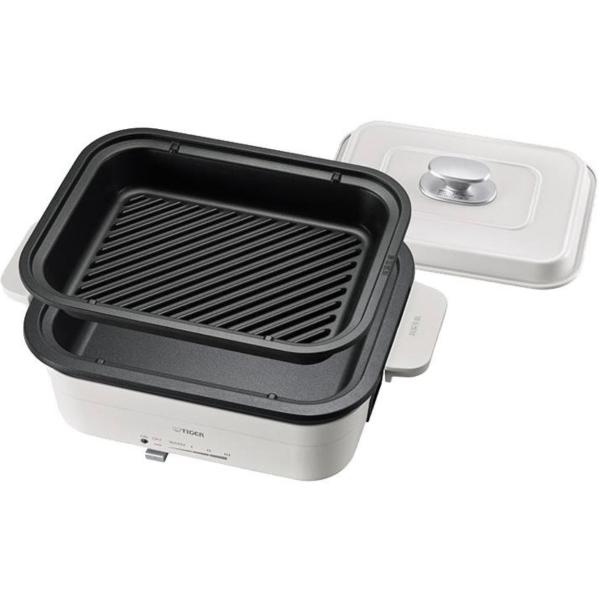 食卓やキッチンになじむテーブルウェアのようなデザイン。朝も、昼も、夜も、これ１台でまいにちできたての温もりを。■なべ料理が楽しめる！深さ約46mmのなべ■グリル料理が楽しめる！グリルプレート■耐久性が高い！なべメタリックフッ素コーティング■...