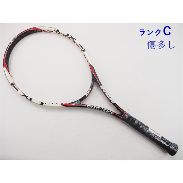 商品名：プリンス イーエックスオースリー イグナイトプロ 98(G2)/PRINCE EXO3 IGNITE PRO 98(G2)分類／ランク：中古テニスラケット/C:目立つ傷多しフェイス面積：98平方インチ長さ：27.0インチフレーム厚：...