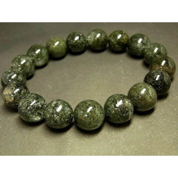 パワーストーン 天然石 ガーデンクォーツ 水晶 ブレスレット 限定1点 送料無料 ルチルクォーツ★サイズ玉直径約10ｍｍ腕回り約15ｃｍ重さ約26ｇ★商品状態：石の表面の光沢度が高く、青々と茂っている森林のような生成物が水晶の中に閉じ込めら...