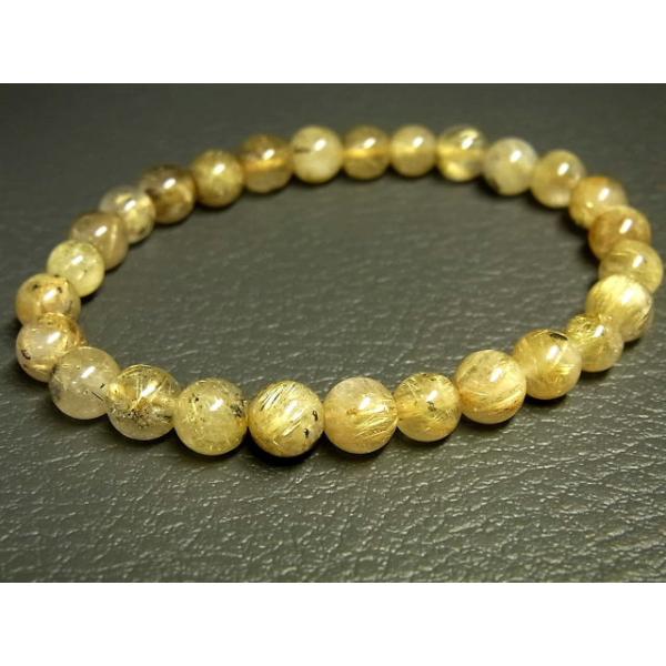 パワーストーン 天然石 ルチルクォーツ ブレスレット 限定1点 水晶 開運 金運　 ★サイズ：玉直径約6〜7ｍｍ腕回り約15ｃｍ重さ約11ｇ★商品状態：天然形成のびっしり入っているタイチンルチル水晶で作られた開運ブレスレットです！     ...