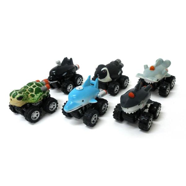 ●本体サイズ：5.0×5.5×6.5cm●ディスプレイボックスサイズ：31.0×7.5×26.5cm●重量：41g●パッケージタイプ：ディスプレイボックス付き●製品素材：プラスチック●生産地：中国海どうぶつの頭が乗った斬新なモデルのミニカー...