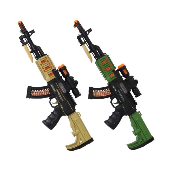 ●本体サイズ：55.0×20.0×5.0cm●重量：734g●パッケージタイプ：ヘッダー付きPP袋●製品素材：PS●生産地：中国約55ｃｍの大きめなサウンドガン！リアルな音と振動☆マンガン単三電池2本付属ベージュとグリーンの2色アソート、各...