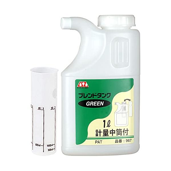 GREEN/1L/967・Color:GREENSize:1L・パッケージ個数:1・容量:1L・サイズ(mm):140×75×230・型番:967・計量中筒付・1Lまでのあらゆる比率の混合ガソリンが簡単に出来る計量中筒付きのブレンドタンク