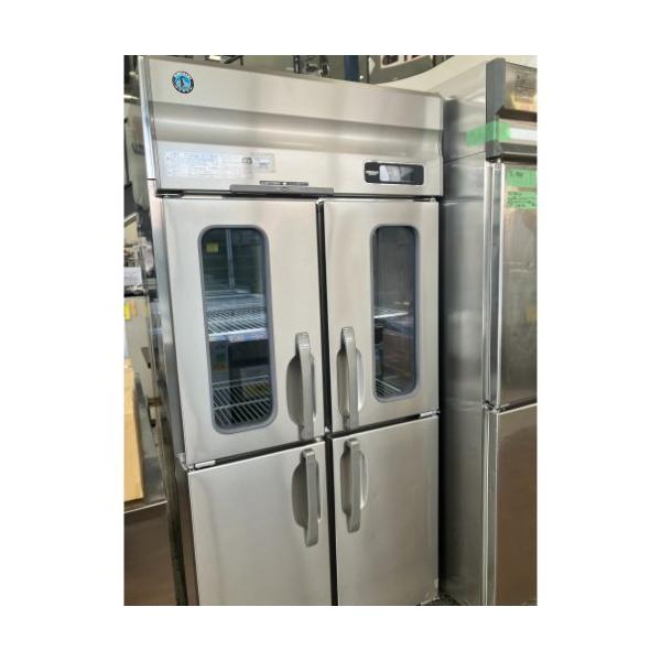 商品名：縦型冷蔵庫 寸法：W900×D650×H1910 メーカー：ホシザキ 型式：HR-90AT 年式：2021年製 電源：単相100V 50/60Hz共用 コンセントプラグ：あり 消費電力：145/145W 内容積：589L 重量：10...