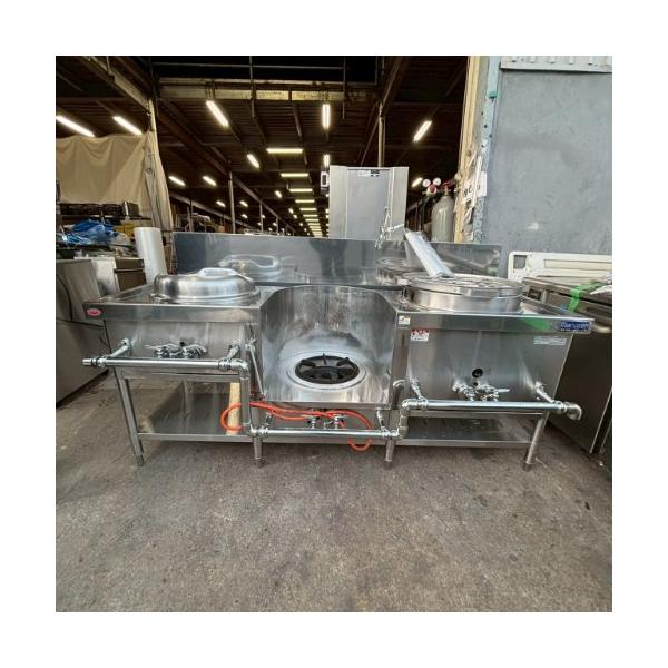商品名：外管式中華レンジ 寸法：W1800×D750×H720 メーカー：マルゼン 型式：MRS-173E 年式：2021年製 ガス種：都市ガス【12A・13A】※ガス機器の接続は最寄りの専門業者へご依頼下さい。 ガス消費量：61.6kW ...