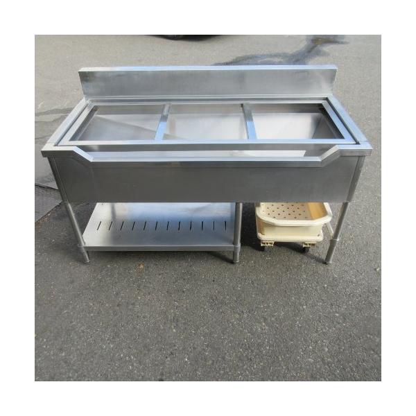 商品名：サバキ台 寸法：W1500×D750×H780 付属品：写真の通り 説明書：なし 保証期間：なし ランク：B 特記事項：水をためるシンクではありません。上にまな板がのせられます。  販売店：テンポス川崎店（神奈川県川崎市）からの配送です。