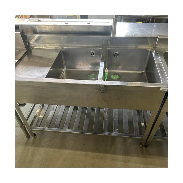 商品名：二槽シンク 台付き 寸法：W1200×D600×H800 保証期間：なし ランク：B 特記事項：-  販売店：テンポス名古屋中川店（愛知県名古屋市）からの配送です。
