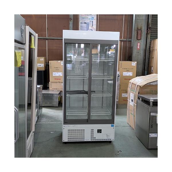 商品名：冷蔵リーチインショーケース スライドドア 寸法：W900×D650×H1900 メーカー：フクシマガリレイ(福島工業) 型式：MSS-090GHWSR 年式：2015年製 電源：単相100V 50/60Hz共用 コンセントプラグ：あ...