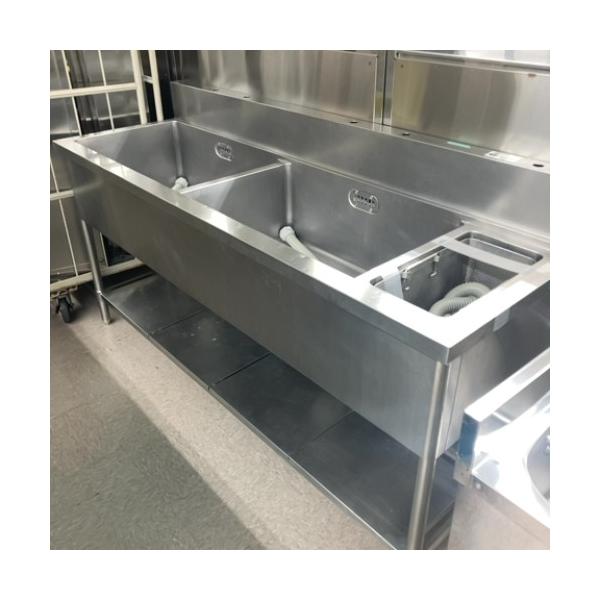 商品名：二槽シンク ゴミ入付き 寸法：W1800×D600×H800 保証期間：なし ランク：B 特記事項：-  販売店：テンポス野田店（千葉県野田市）からの配送です。