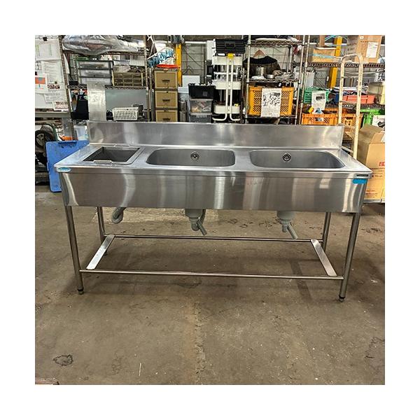 商品名：二槽シンク ゴミカゴ付き 寸法：W1700×D600×H800 保証期間：なし ランク：B 特記事項：-  販売店：テンポス名古屋中川店（愛知県名古屋市）からの配送です。