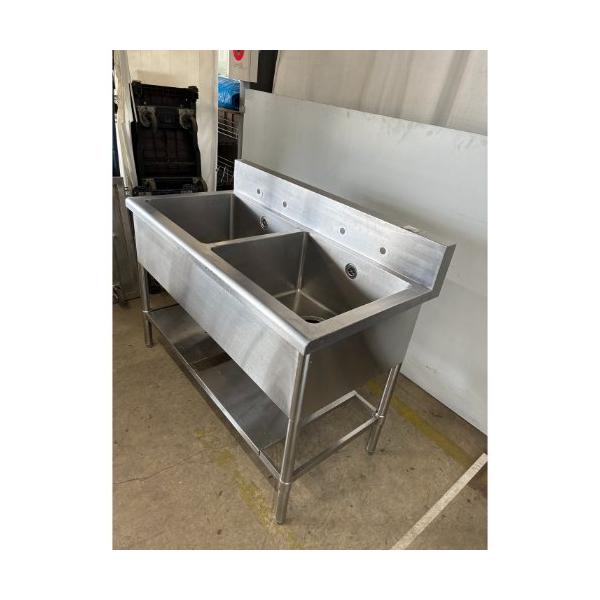 商品名：二槽シンク 寸法：W1200×D600×H800 保証期間：なし ランク：B 特記事項：キズ/汚れあり  販売店：テンポス郡山店（福島県郡山市）からの配送です。