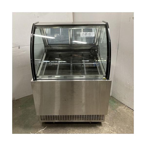 商品名：ジェラートケース 寸法：W850×D850×H1270 メーカー：FMI(エフエムアイ) 型式：vertina8batto 電源：単相100V/三相200V ヘルツ不明 保証期間：なし ランク：C 特記事項：-  販売店：テンポス製...
