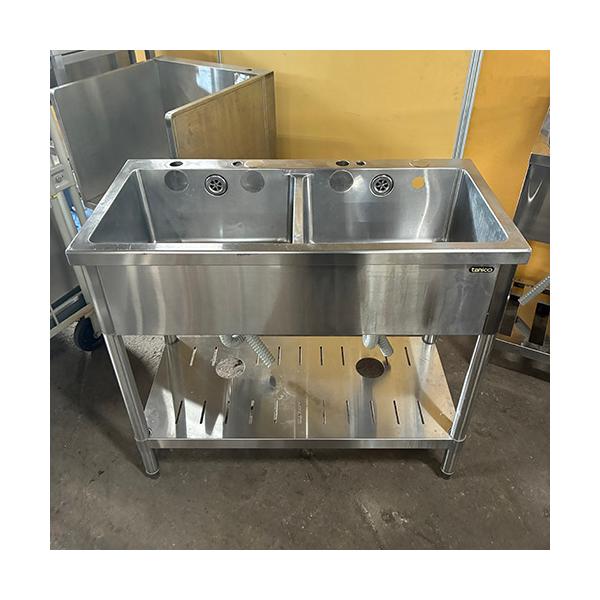 商品名：二槽シンク 寸法：W900×D450×H800 保証期間：なし ランク：B 特記事項：キズ/汚れあり  販売店：テンポス郡山店（福島県郡山市）からの配送です。